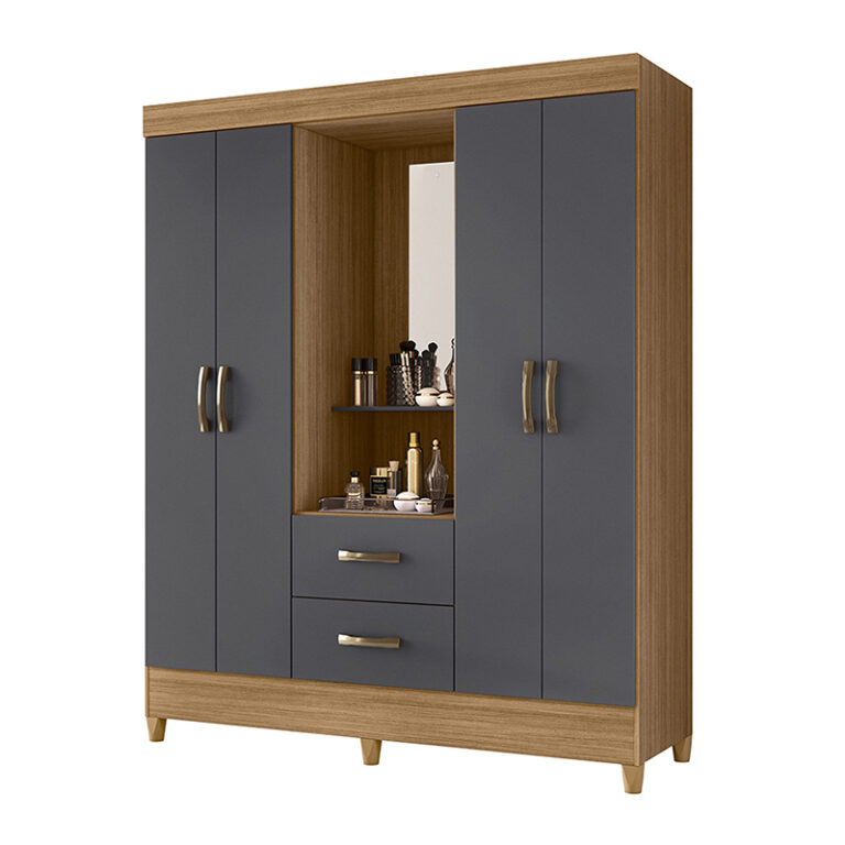 Closet 4p 2c Mobi Capelina Grey - Vekkahome