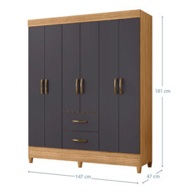 Closet 6p Mobi Graphite - Vekkahome