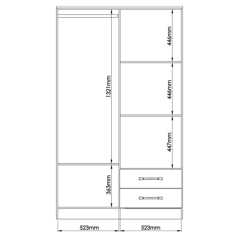 Closet Pequim Light 4p 2c - Vekkahome