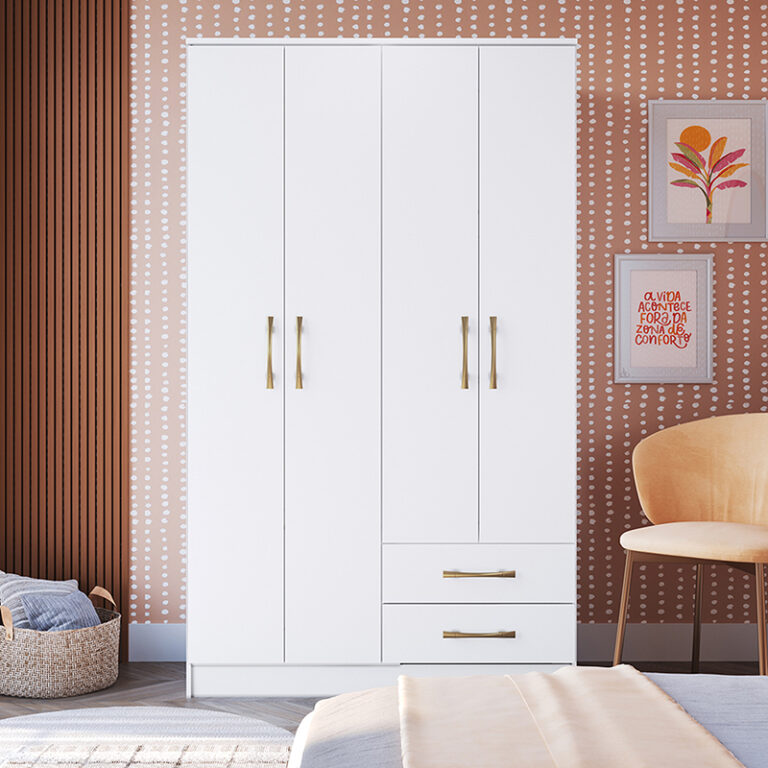 Closet Pequim Light 4p 2c - Vekkahome