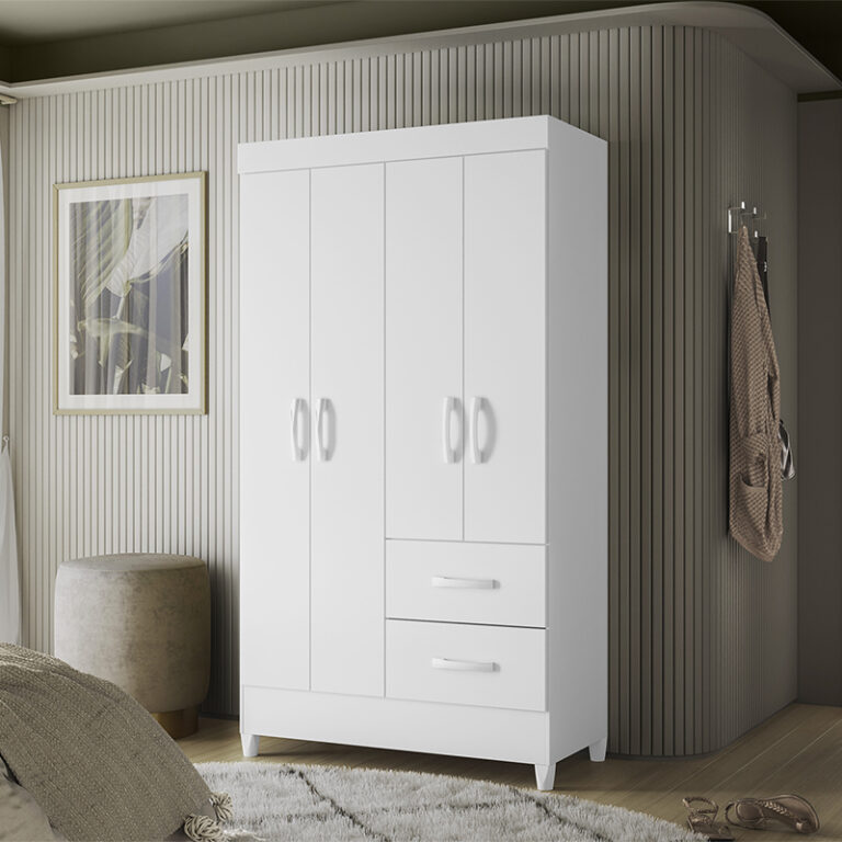 Closet 4p Mobi White - Vekkahome